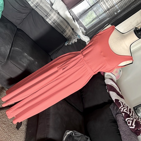Revamped | Pants & Jumpsuits | Salmon Jumpsuit Nwot | Poshmark